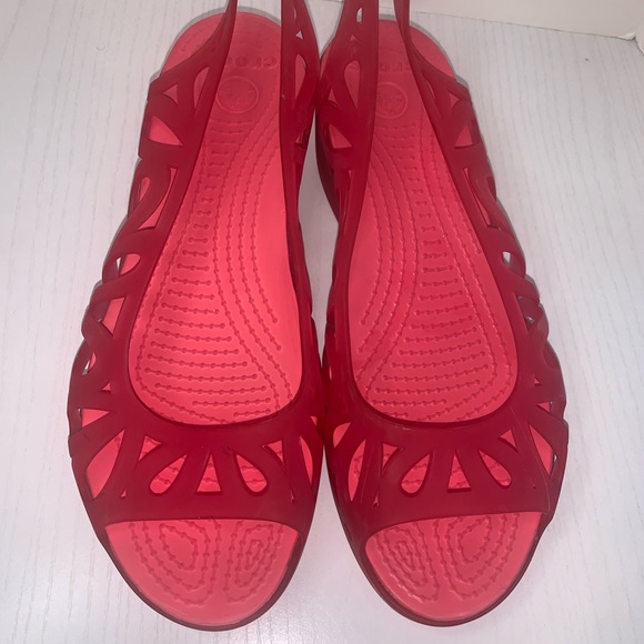 CROCS | Shoes | Used Crocs Mini Wedge Sandal Shoes | Poshmark